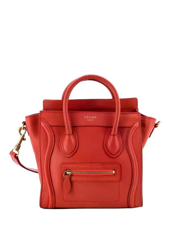 Celine Luggage Nano Crossbody Bag - Red