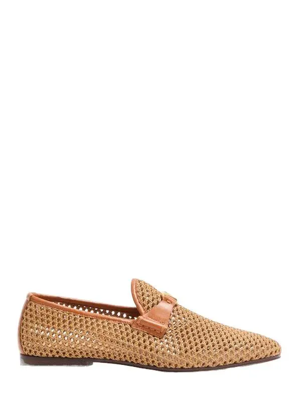 Valentino Garavani Wolfe Raffia Loafer - Beige