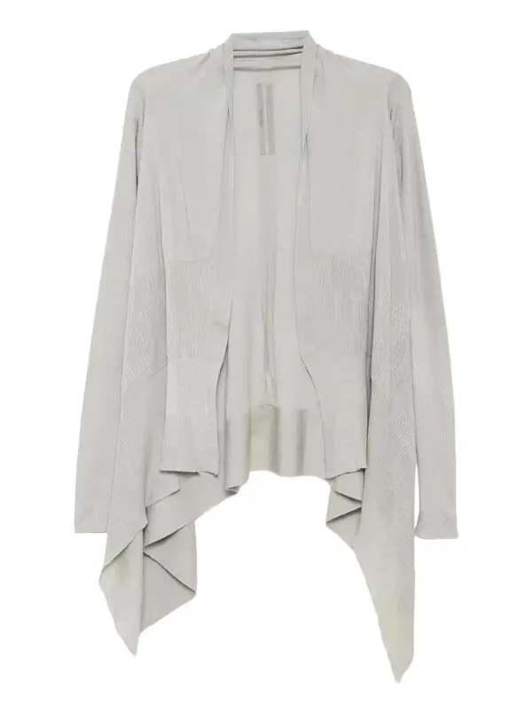 Rick Owens Draped Ribbed-knit Cardigan - Grey