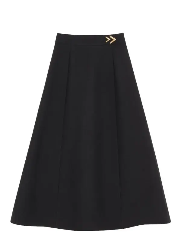 Valentino Garavani Crepe Couture Midi Skirt - Black