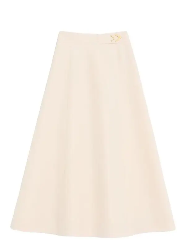 Valentino Garavani Crepe Couture Midi Skirt - Vanilla