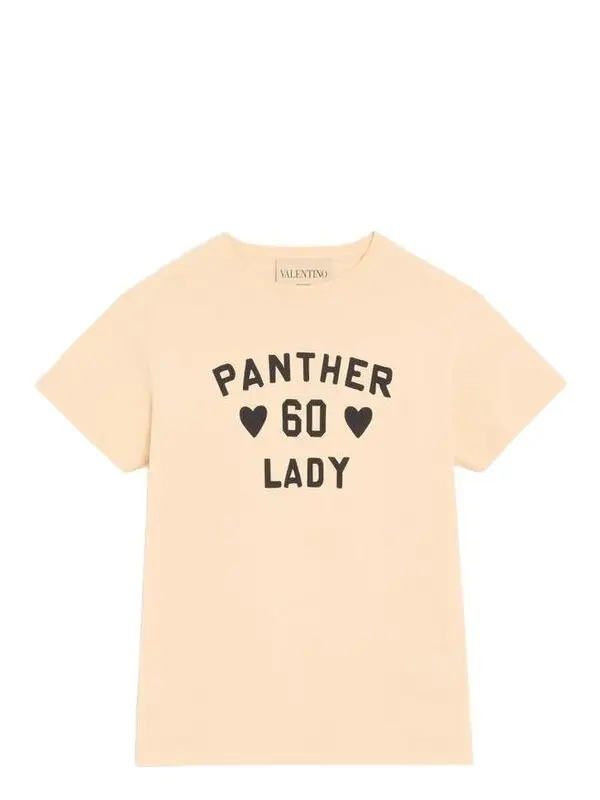 Valentino Garavani Panther Lady Jersey T-shirt - Birch/black