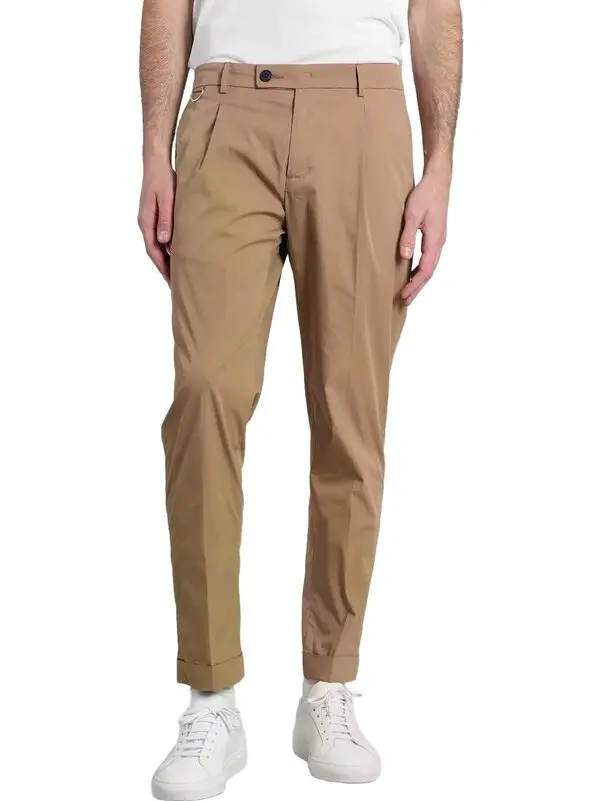 LOW BRAND Pressed-crease Trousers - Neutrals
