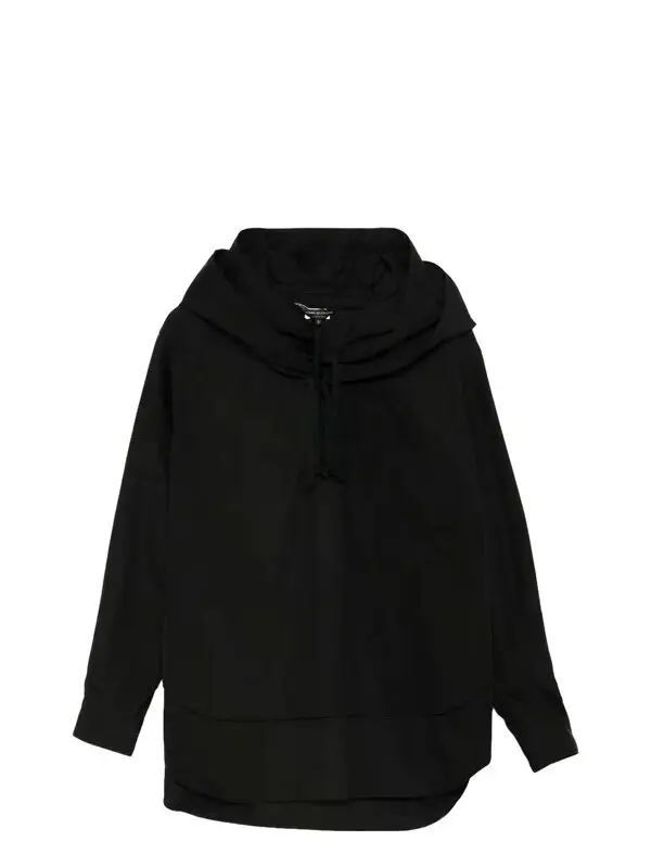 Comme Des Garçons Drawstring Layered Hoodie - Black