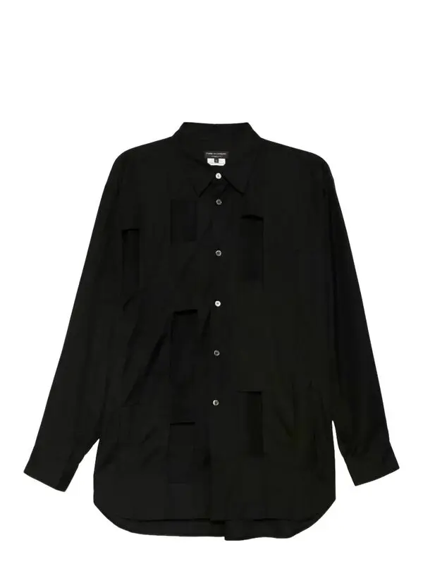 Comme Des Garçons Cut-out Long-sleeve Shirt - Black