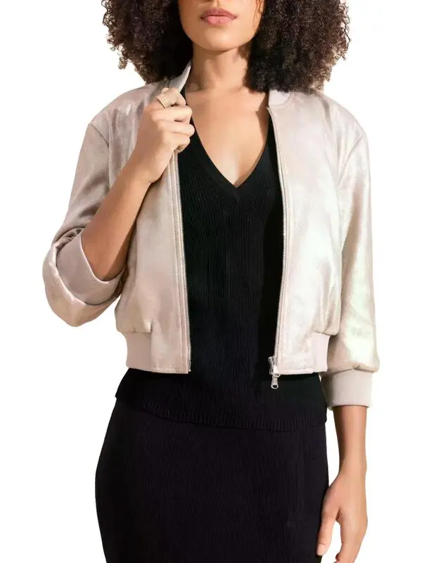 SUSAN BENDER Bomber Jacket - Neutrals