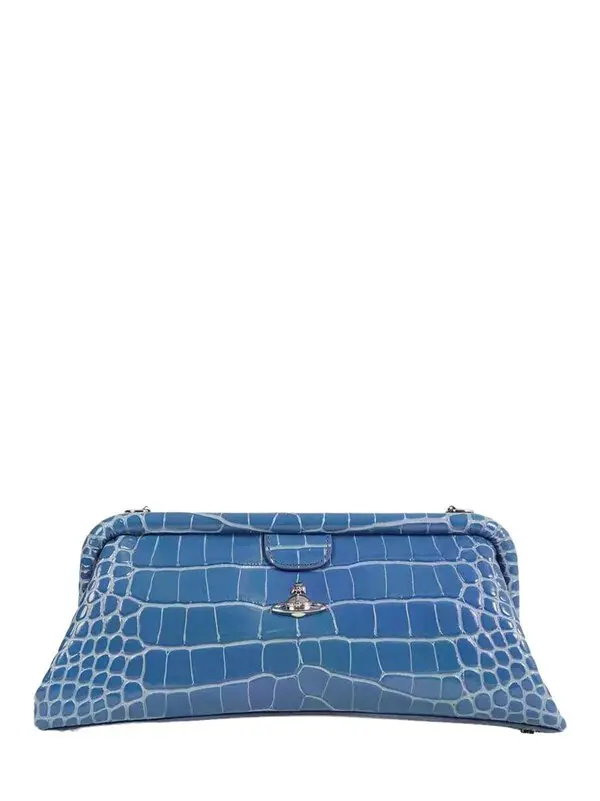 VIVIENNE WESTWOOD Jane Croc-effect Shoulder Bag - Blue