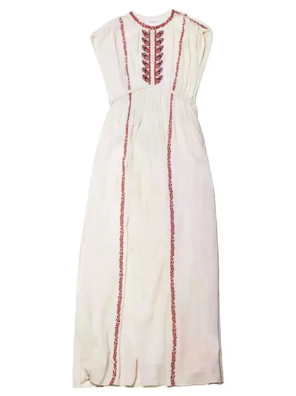 MARANT ETOILE Liviane Embroidered Dress - Neutrals