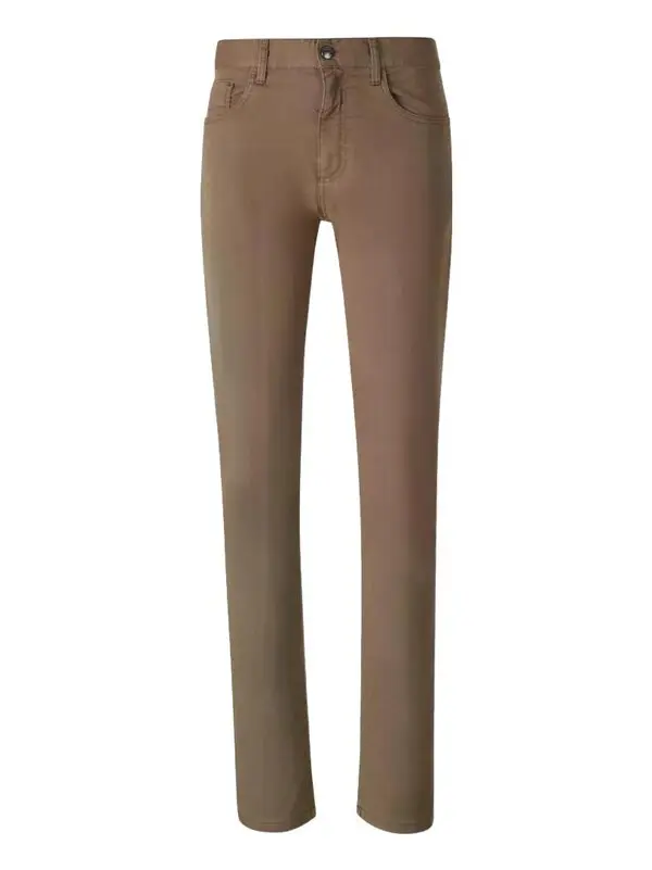 Canali Straight-leg Trousers - Brown