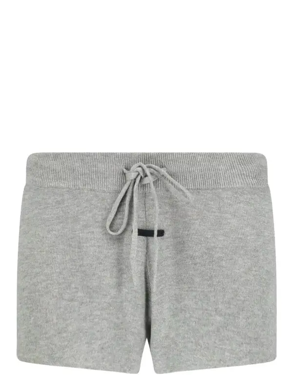 Fear Of God Essentials Logo-patch Shorts - Grey