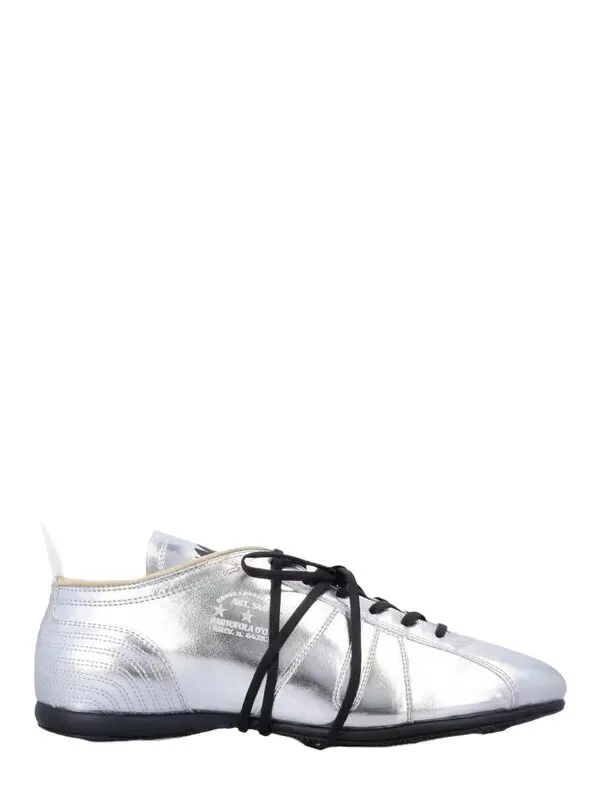 PANTOFOLA D'ORO Metallic-effect Vibram-sole Sneakers - Silver
