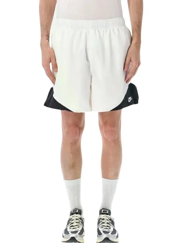Nike Logo-print Color-block Shorts - White