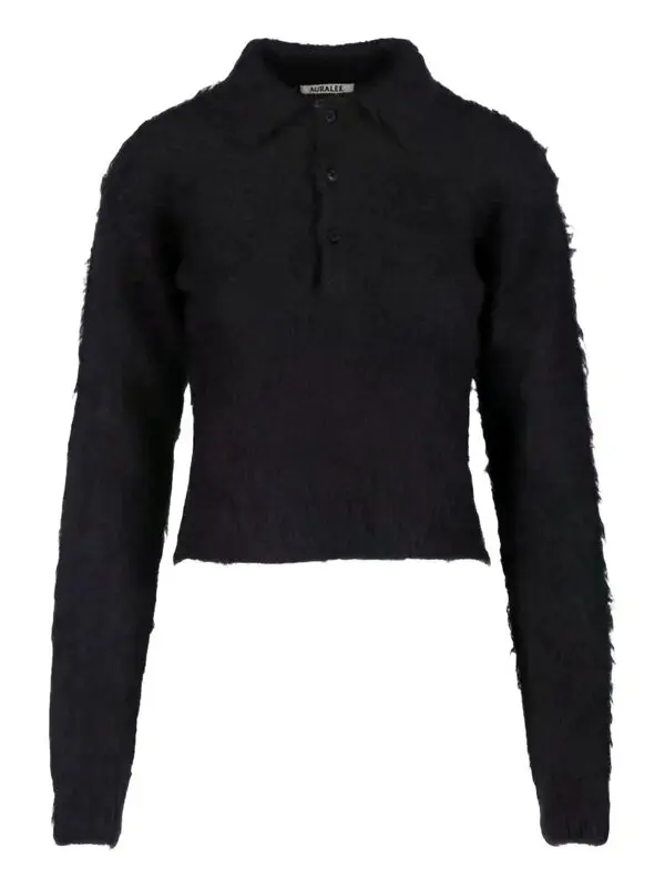 Auralee Brushed-knit Sweater - Black