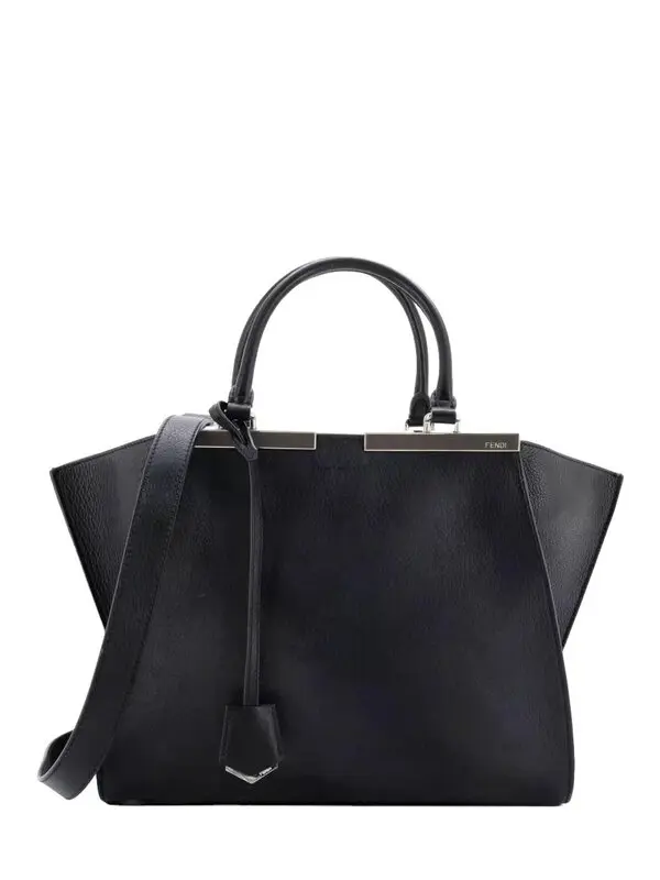 Fendi Petite 3jours Satchel Leather Bag - Black