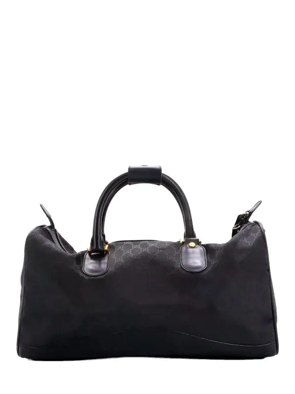 Gucci Vintage Web Canvas Xl Travel Bag - Black