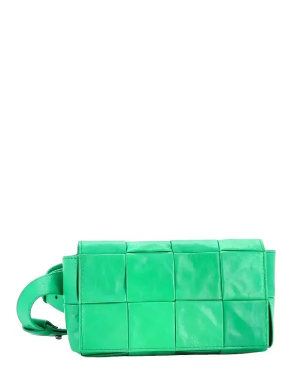 Bottega Veneta Cassette Maxi Intrecciato Leather Belt Bag - Green