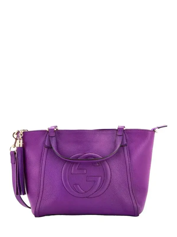 Gucci Soho Convertible Top Handle Bag - Purple