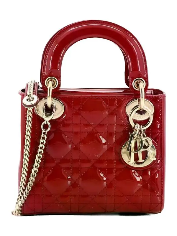 Dior Lady Chain Mini Satchel - Red
