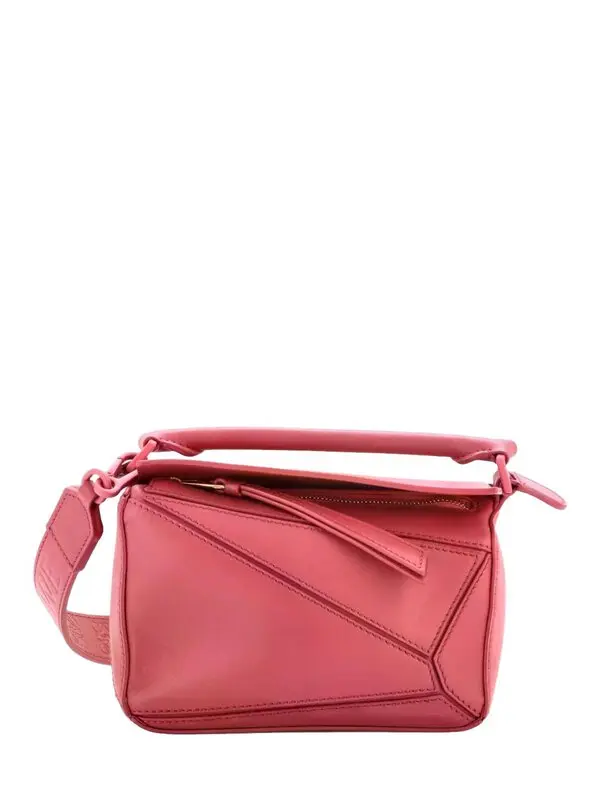 Loewe Puzzle Leather Mini Crossbody Bag - Pink