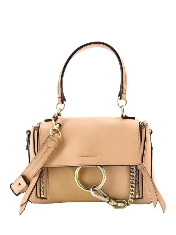 Chloé Faye Day Mini Leather Shoulder Bag - Neutrals