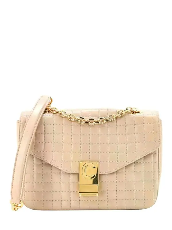 Celine C Bag Quilted Leather Shoulder Bag - Neutrals