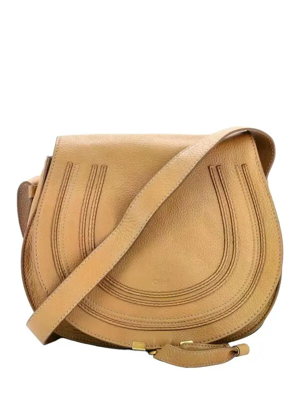 Chloé Marcie Leather Medium Crossbody Bag - Neutrals