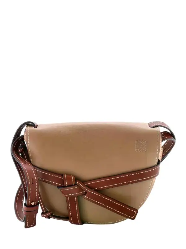 Loewe Gate Small Leather Shoulder Bag - Brown