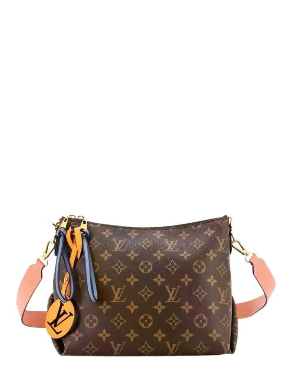LOUIS VUITTON Braided Handle Beaubourg Monogram Canvas Mini Hobo Bag - Brown