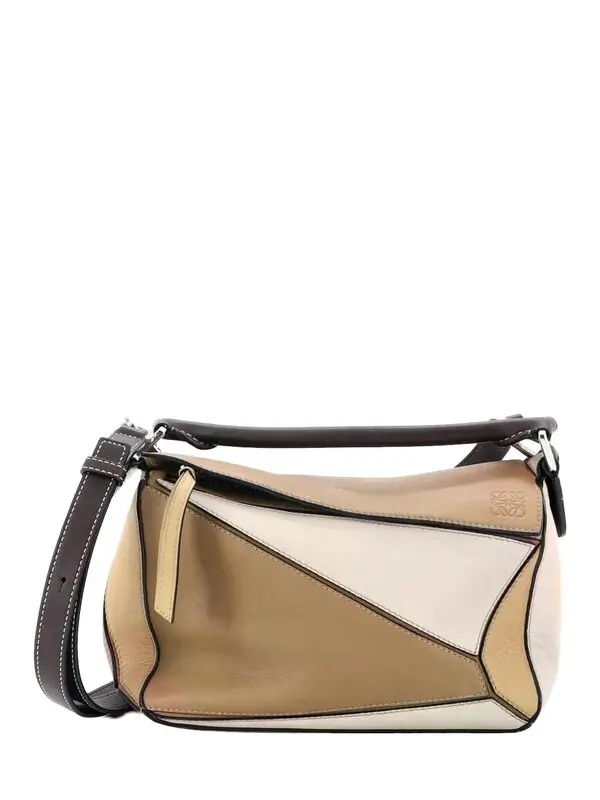 Loewe Puzzle Leather Small Satchel - Brown