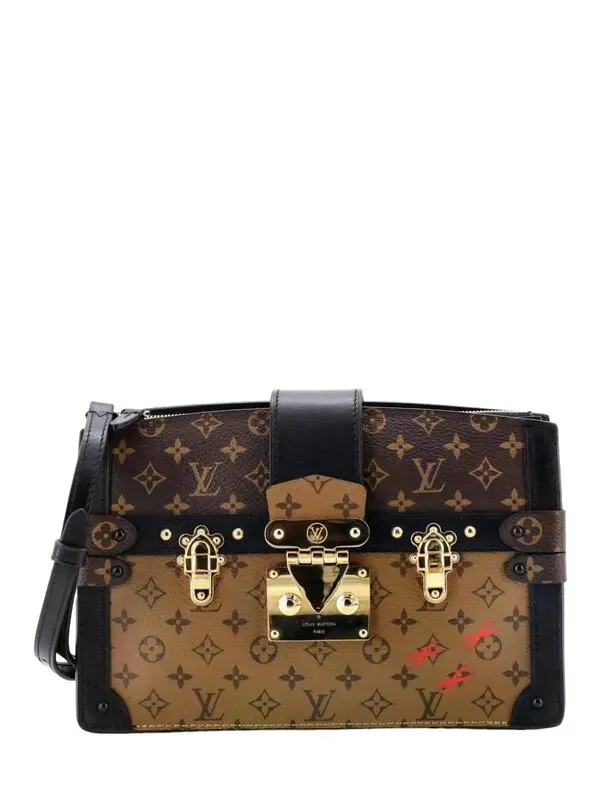 LOUIS VUITTON Trunk Reverse Monogram Canvas Clutch - Black