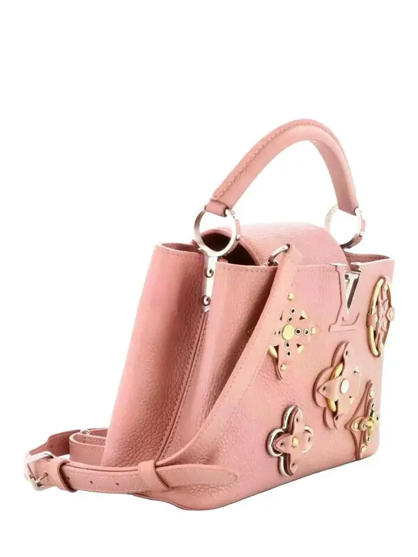 LOUIS VUITTON Capucines Bb Leather Shoulder Bag - Pink