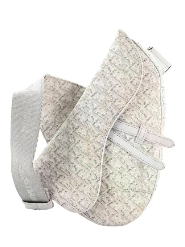 Dior Saddle Oblique Jacquard Crossbody Bag - Neutrals
