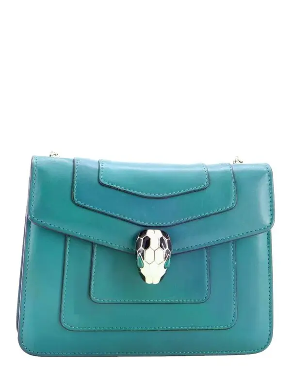 BVLGARI Serpenti Forever Leather Shoulder Bag - Green