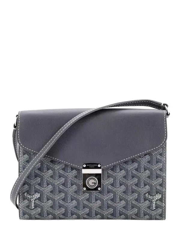 Goyard Chypre Wallet On Strap Coated Canvas Crossbody Bag - Grey