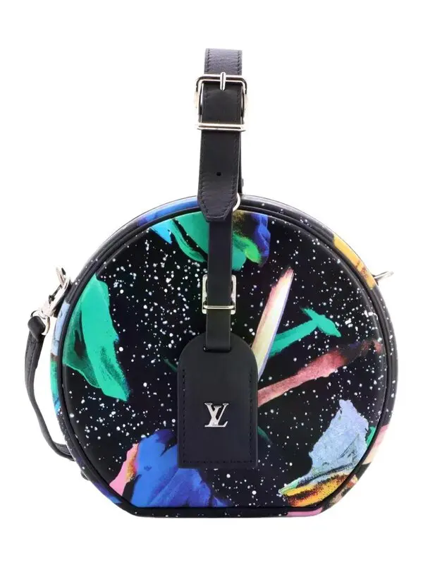 LOUIS VUITTON Petite Boite Chapeau Limited Edition Splash Leather Crossbody Bag - Black