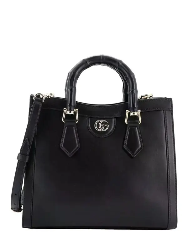 Gucci Diana Nm Bamboo Handle Small Tote Bag - Black