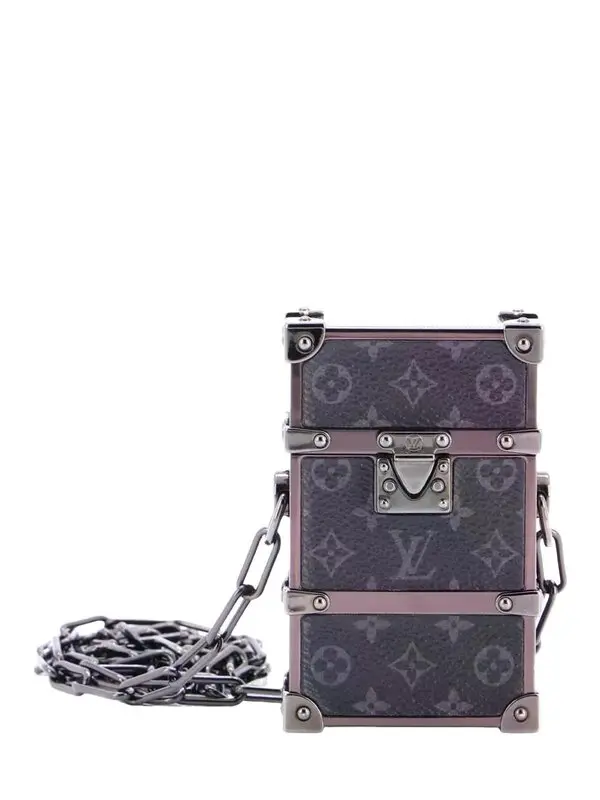 LOUIS VUITTON Trunk Box Pouch Monogram Eclipse Canvas Crossbody Bag - Black