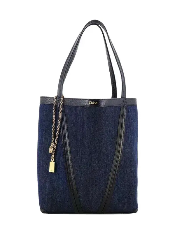 Chloé Spin Denim Medium Tote Bag - Blue