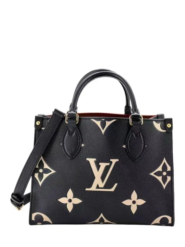LOUIS VUITTON Onthego Bicolor Monogram Empreinte Giant Pm Tote Bag - Black