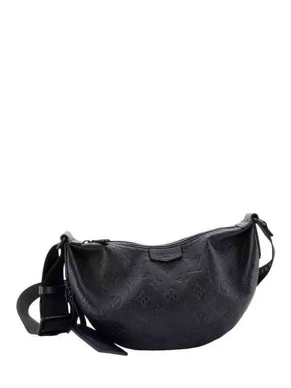 LOUIS VUITTON Hamac Handbag Monogram Shadow Leather Pm - Black