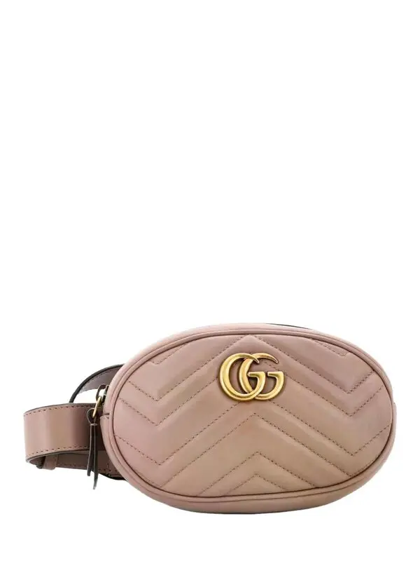 Gucci Gg Marmont Matelasse Leather Belt Bag - Neutrals