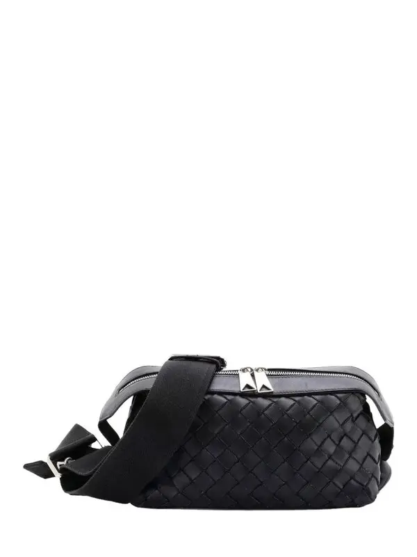 Bottega Veneta Hydrology Sling Intrecciato Leather Crossbody Bag - Black