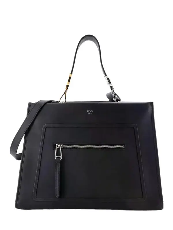 Fendi Runaway Leather Satchel - Black