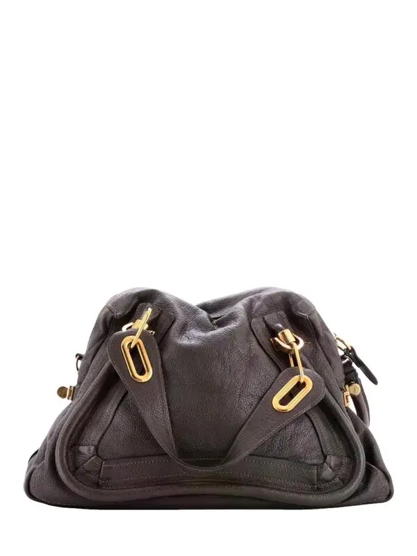 Chloé Paraty Top Handle Satchel Leather Medium - Grey