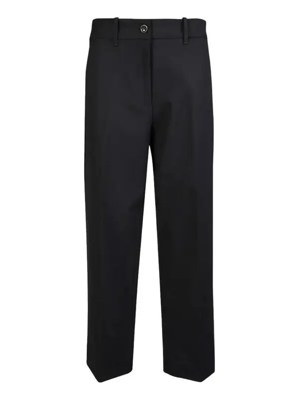 NINE:INTHE:MORNING Pressed-crease Straight-leg Trousers - Black