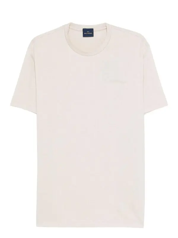 Paul & Shark Cotton T-shirt With Tone-on-tone Logo Embroidery - Brown