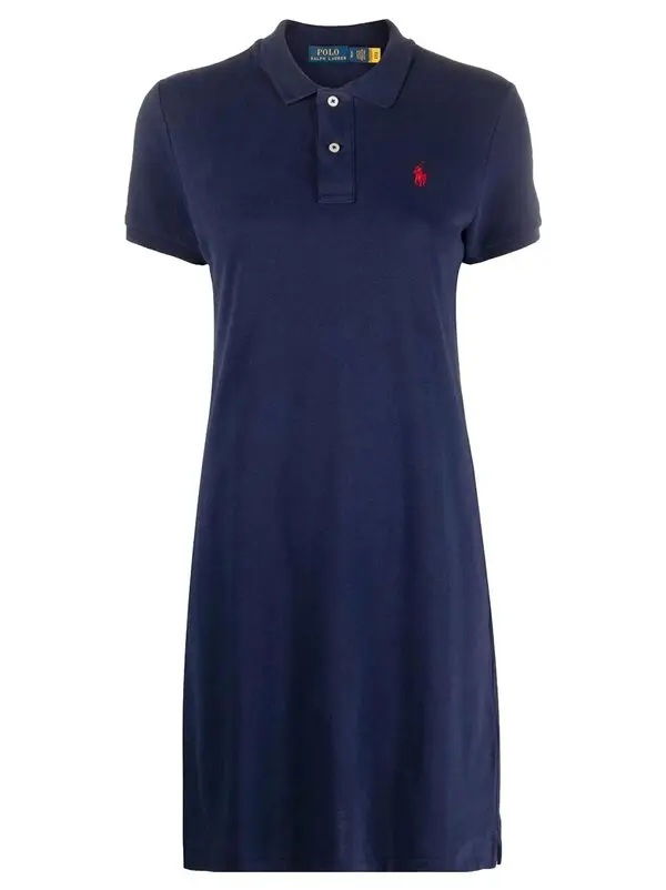 Polo Ralph Lauren Cotton Mesh Polo Shirt Dress - Blue
