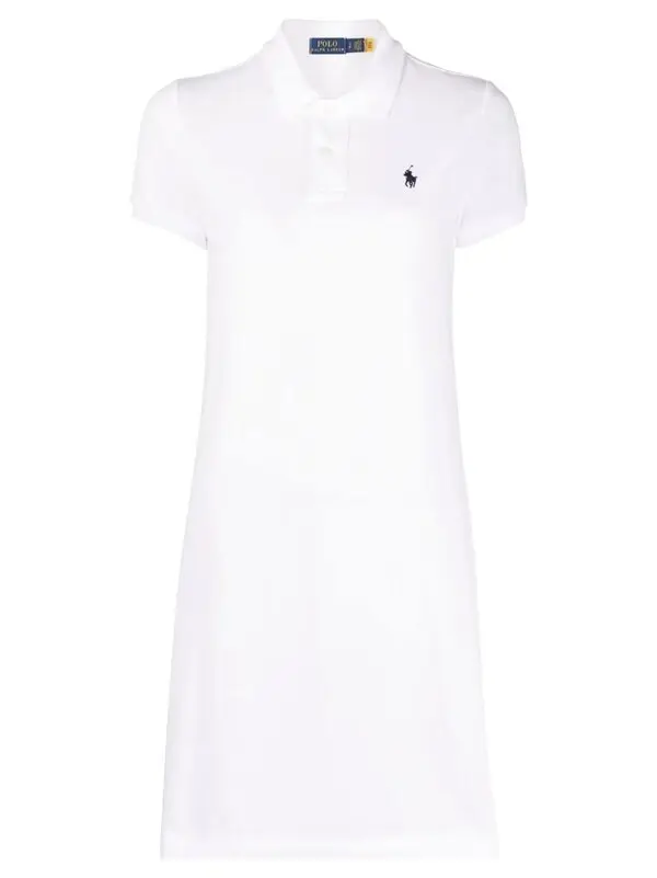Polo Ralph Lauren Cotton Mesh Polo Shirt Dress - White