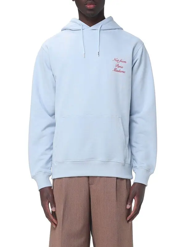 Drole De Monsieur Embroidered Hoodie - Blue