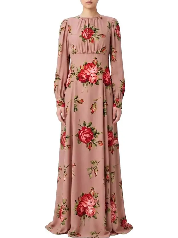 Dolce & Gabbana Floral Maxi Dress - Pink